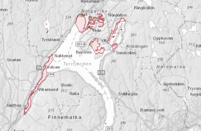 Interaktivt kart over Tyrifjorden - Modum Kommune